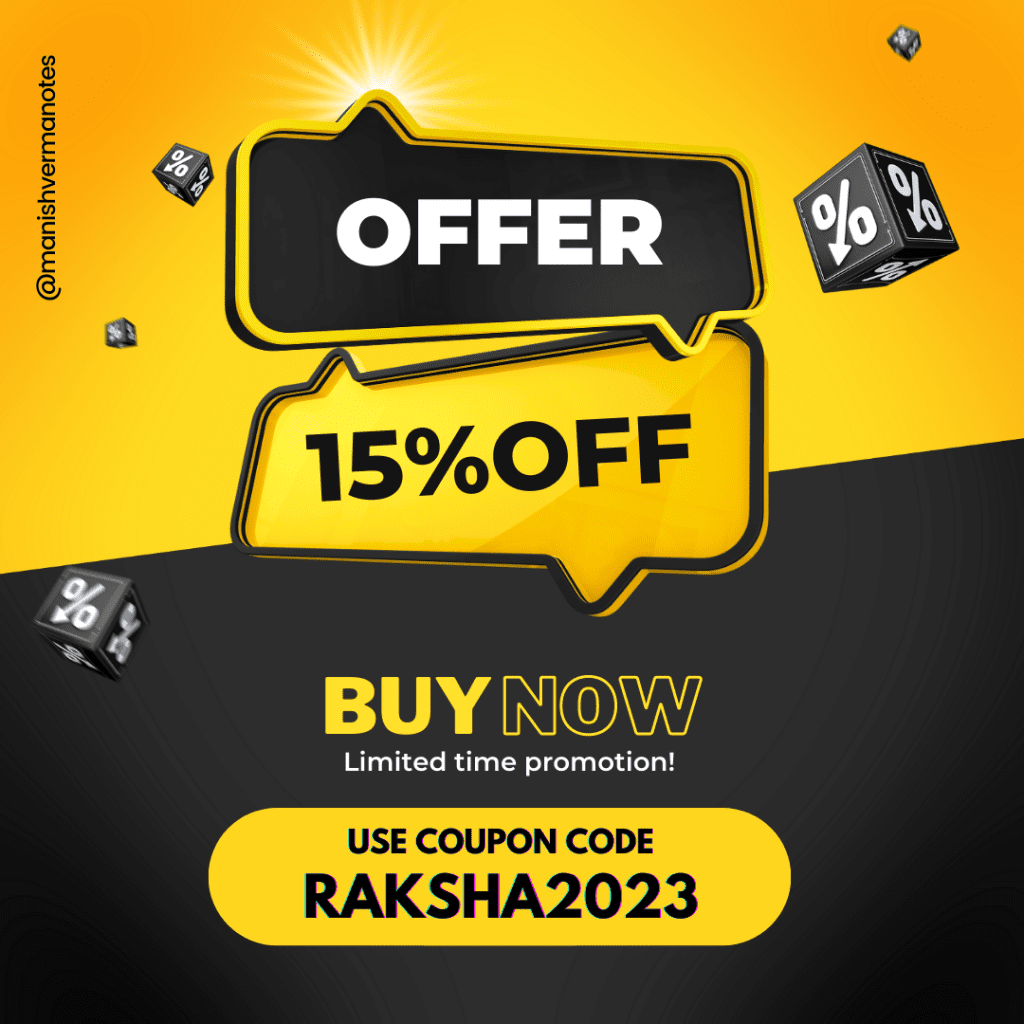 SPECIAL OFFERS! - Manish Verma Notes